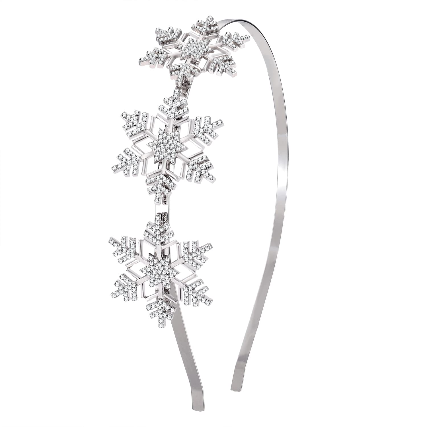 Amazon.com: HSWE Christmas Snowflake Headbands for Women Rhinestone ...