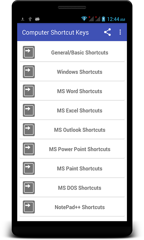 Aplicación Computer Shortcut Keys Pro en Amazon Appstore