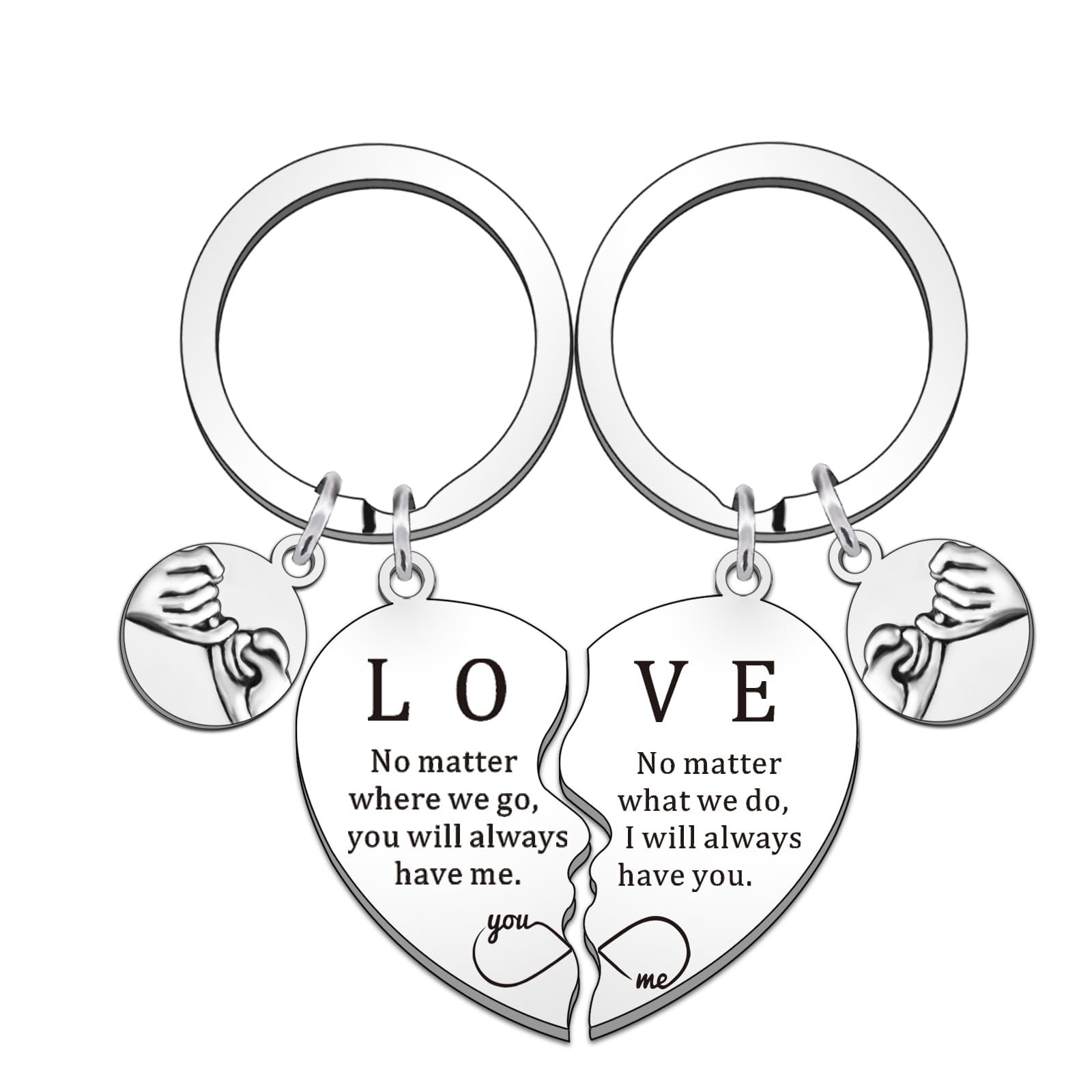HULALA Valentines Gifts Couple Keyring Keychain For Men Boyfriend ...