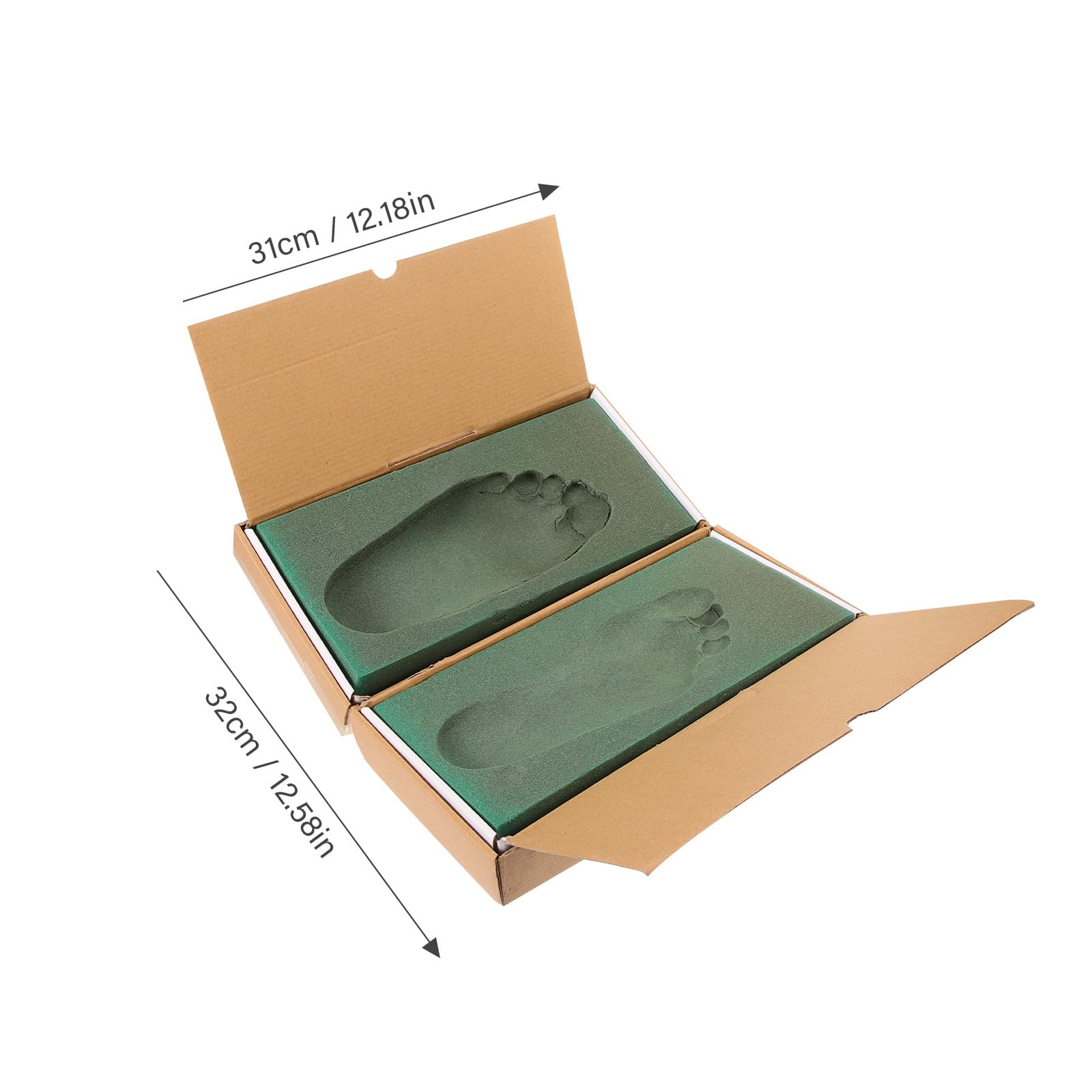 Snapklik.com : Box Foot Molding Box Oot Impression Foam Case Footprint ...