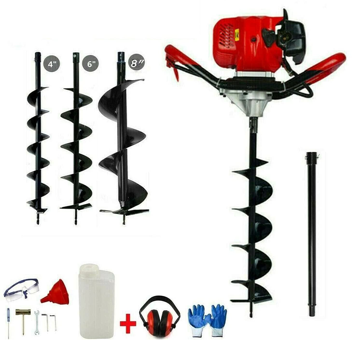 Buy iropro 65cc 2Stroke Petrol Earth Drill Auger Fence Post Ground Hole ...