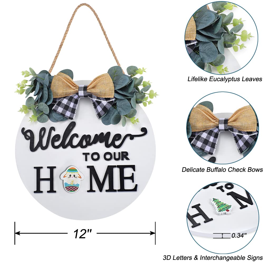 Seasonal Interchangeable Welcome Sign for Front Door Decor, Welcome to ...
