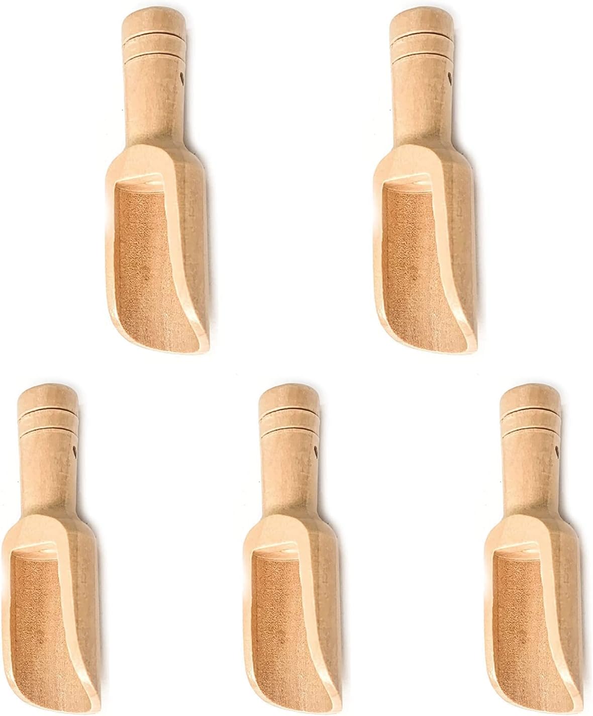 Salt Spoon 5 Pcs Mini Wooden Salt Spoons Bath Salt Scoops Wooden Candy ...