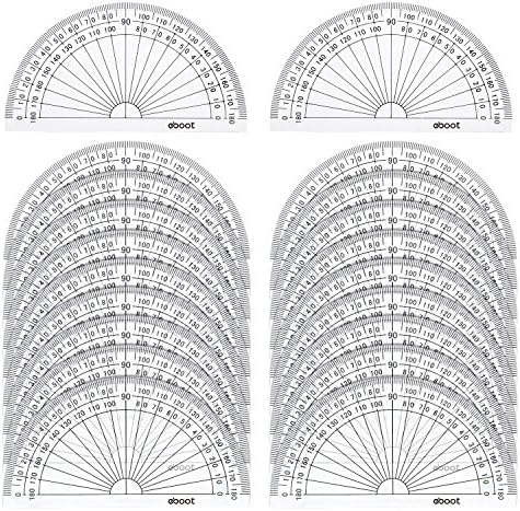 Amazon.com : Plastic Protractor Math Protractors 180 Degrees, 4 Inch ...