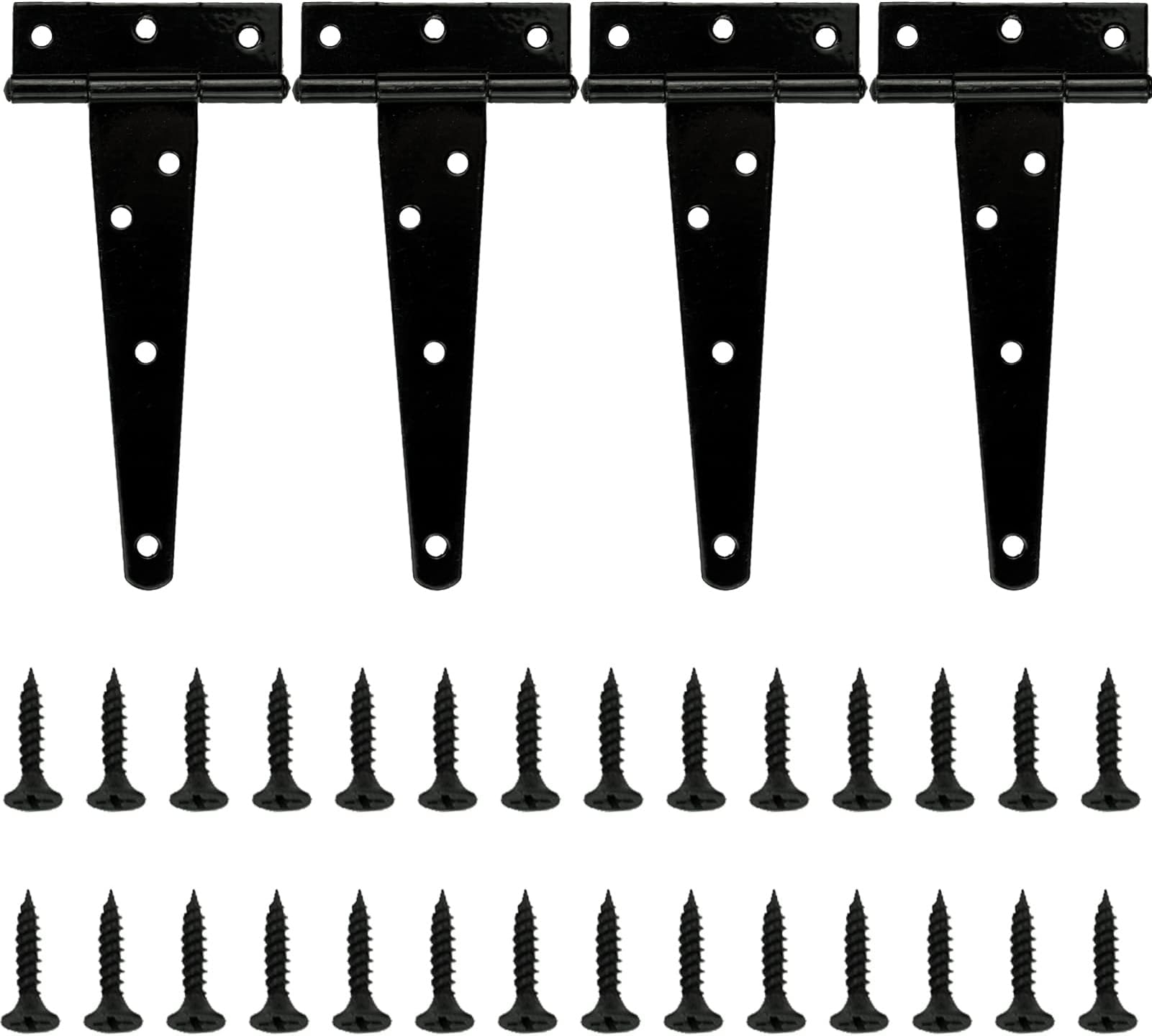 QWORK® 6Pcs T Hinges, Gate Hinges, Gate Hinges for Wooden Gates, 25Cm ...