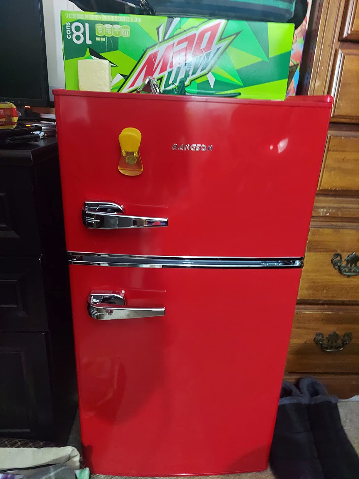 $34/mo - Finance BANGSON Mini Fridge with Freezer, 3.2 CU.FT Small ...