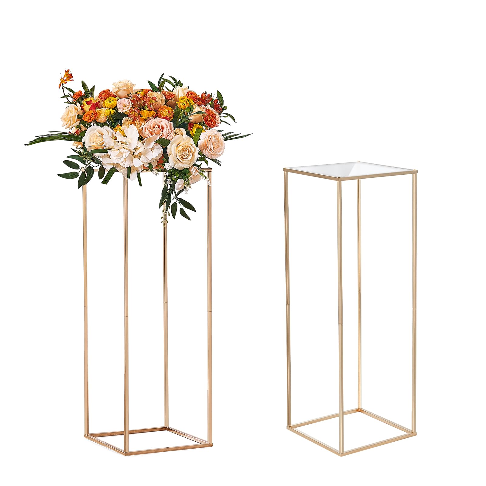 Amazon.com: VEVOR 2PCS 31.5inch High Wedding Flower Stand, With Acrylic ...