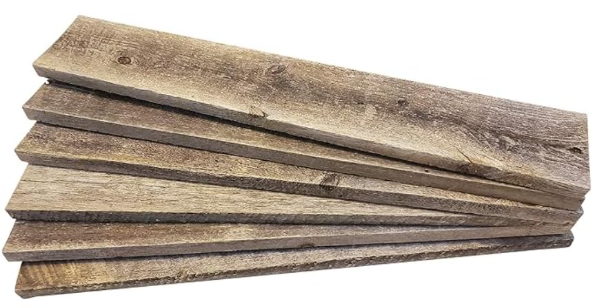 Amazon.com: Rustic Weathered Reclaimed Wood Planks for Crafts, DIY ...