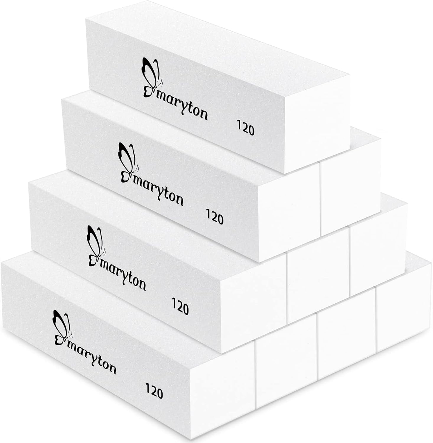 Amazon.com : Maryton Nail Buffer Blocks, Medium 120 Grit Buffing Blocks ...