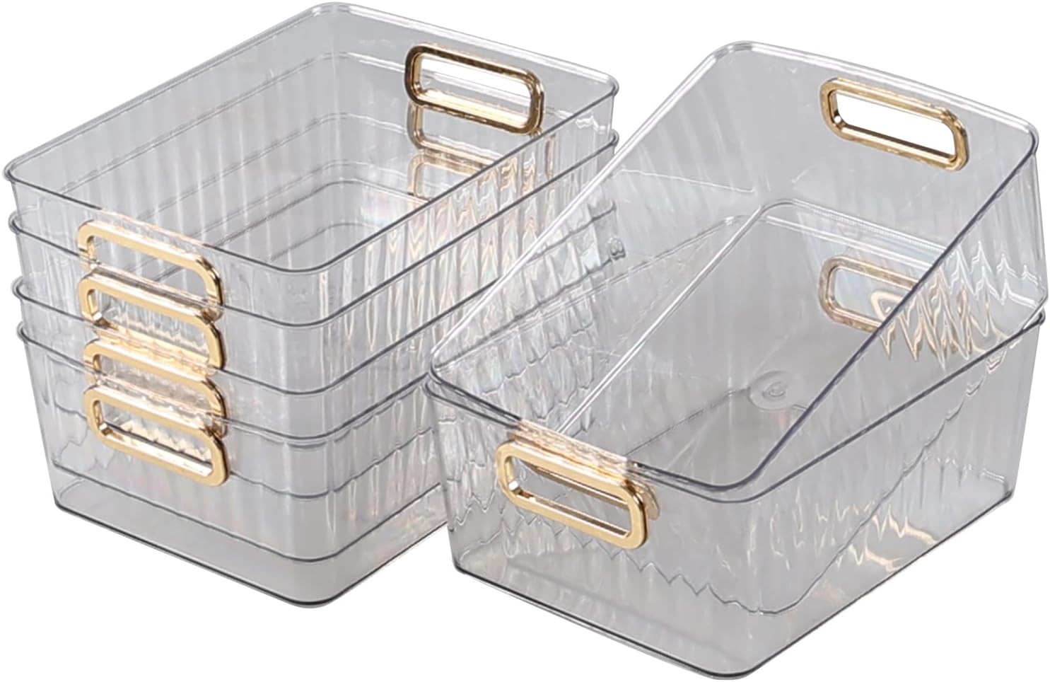 Amazon.com - Rinboat Clear Pantry Storage Organizer Bins, Green, 6 Packs