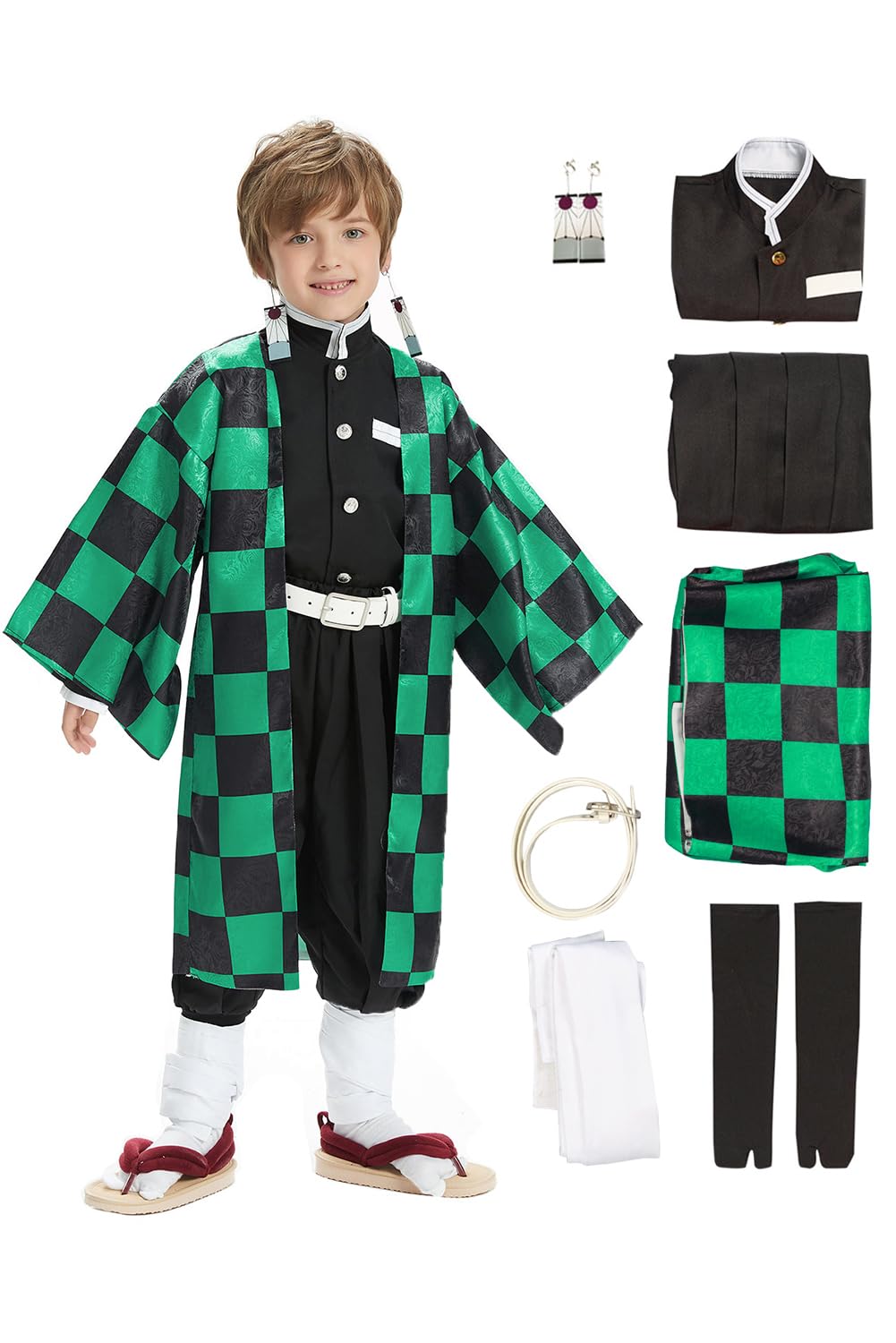 Wolancykids Cosplay Costume Kimono Cloak Halloween Robe Outfit For Boys ...