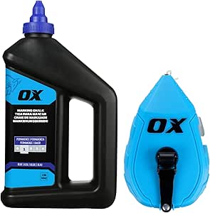 Amazon.com: OX Pro 100ft Chalk Line & 2.5lb Blue Chalk – Bold Line Reel ...