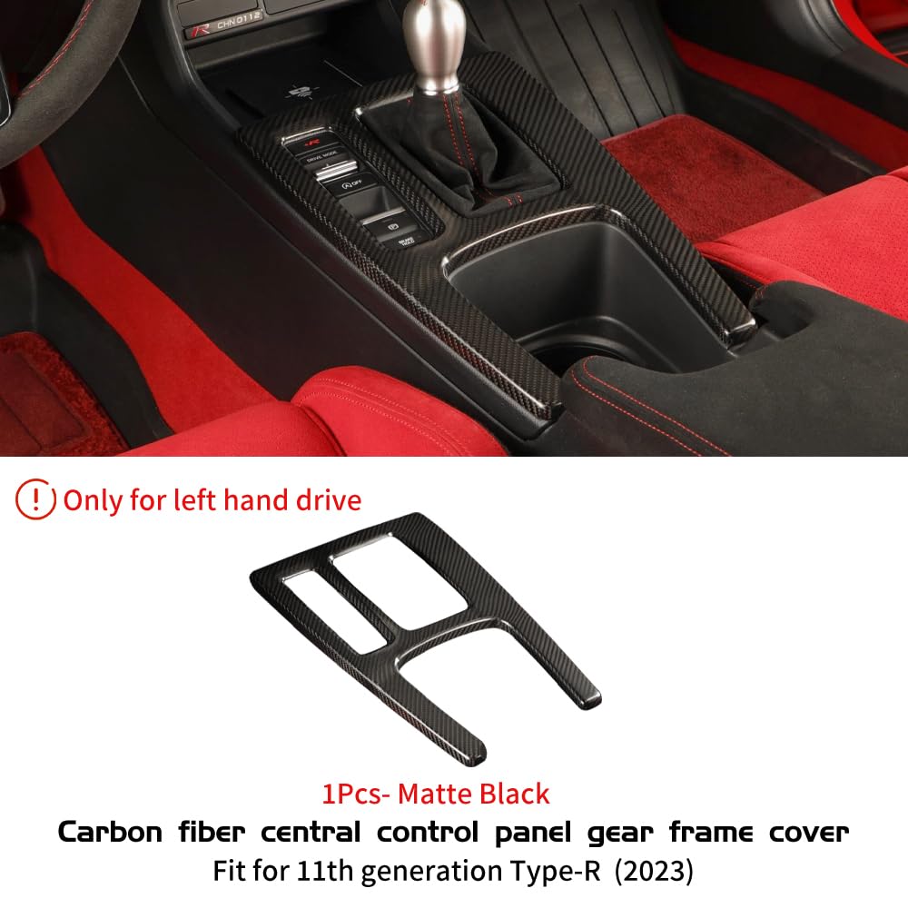 JSWAN Real Carbon Fiber Center Console Gear Shift Panel Cover Trim ...