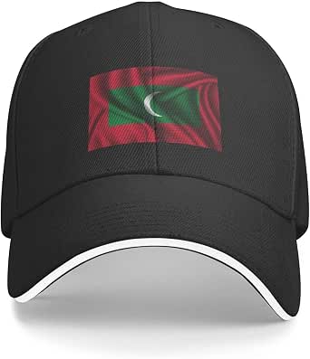 Silk Style Flag of Maldives Baseball Cap Sandwich Brim Hats for Men ...