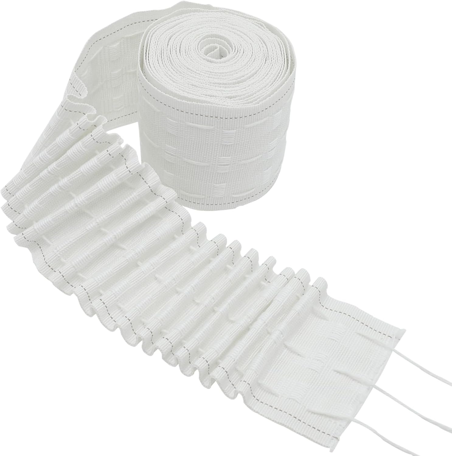White Pencil Pleat Curtains Header Tape,Detachable Caravan Curtains ...