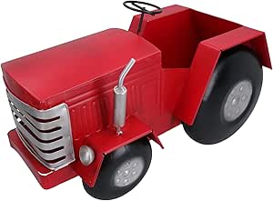 Amazon.com : Red Tractor Planter Flower Pot Garden Metal Ornament Farm ...