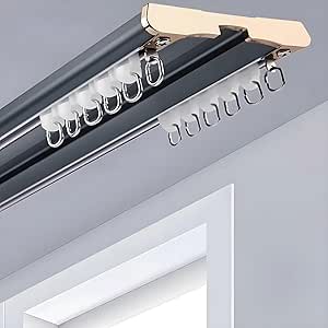 Double Curtain Track - Luxurious Heavy-Duty Nano Silence Rails for Home ...