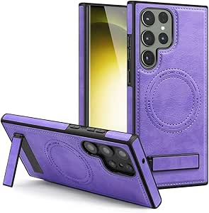 Amazon.com: Lunivop for Samsung Galaxy s24 Ultra Case Leather [Compatible with Magsafe Wireless ...