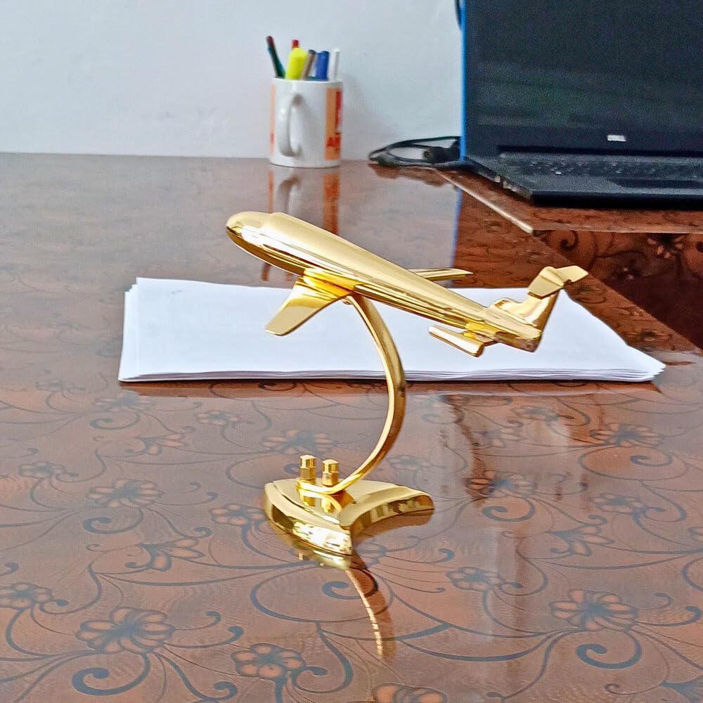 Buy Elita Aeroplane Decorative Showpiece - 12 cm (Brass, Gold) Online ...