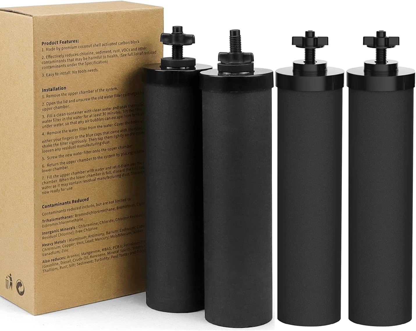 Amazon | BB9-2 ブラック浄水エレメントフィルター & フッ化物フィルター (PF-2) 対応Berkey 浄水器交換用フィルター ...