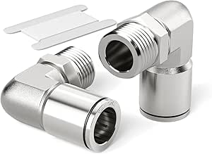TAILONZ PNEUMATIC 304 Stainless Steel Male Elbow 10MM Tube OD x 1/4 Inch NPT Thread Push to ...