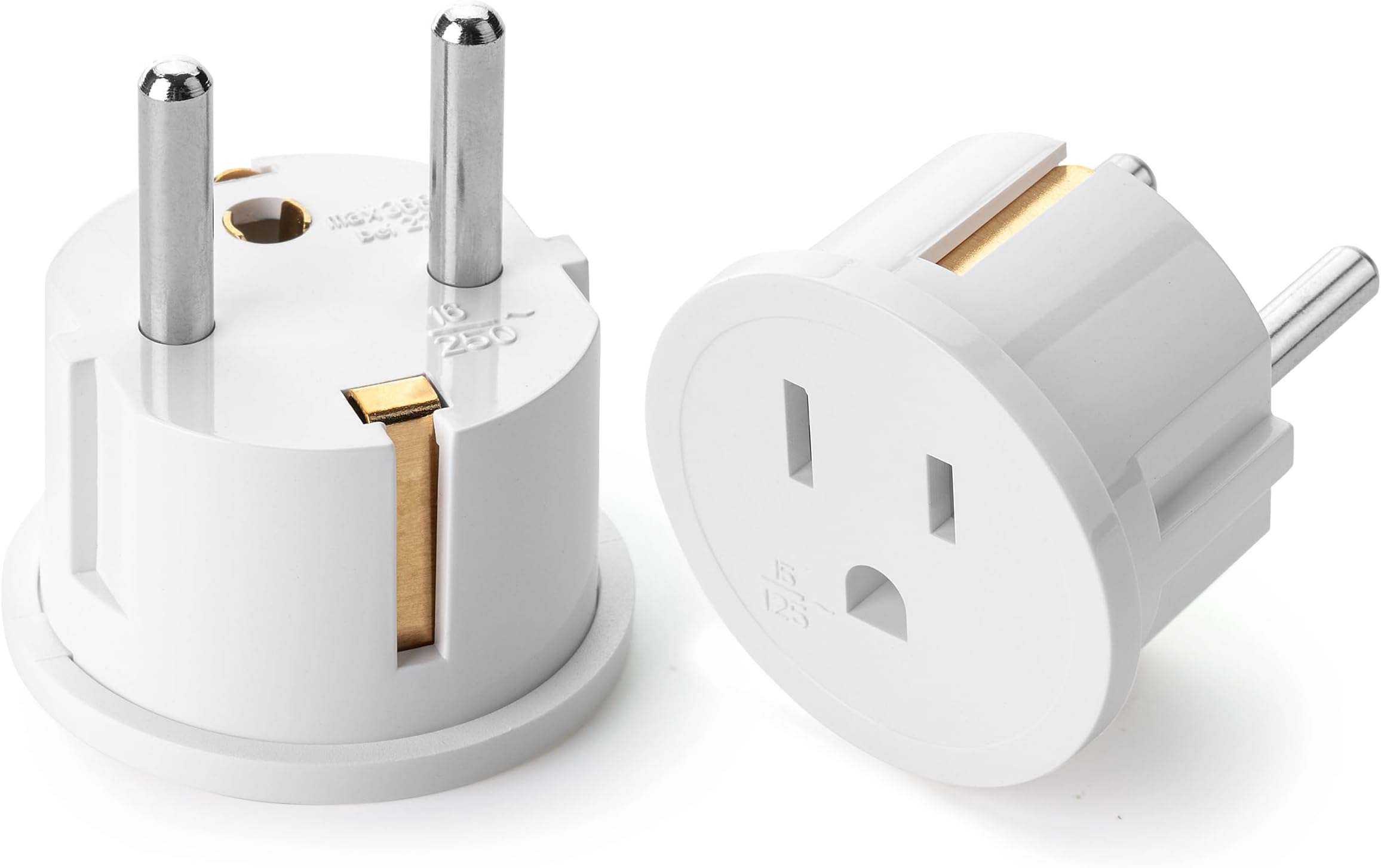 Bates- European Travel Plug Adapter, 2 Pack, Type E/F, European Plug ...