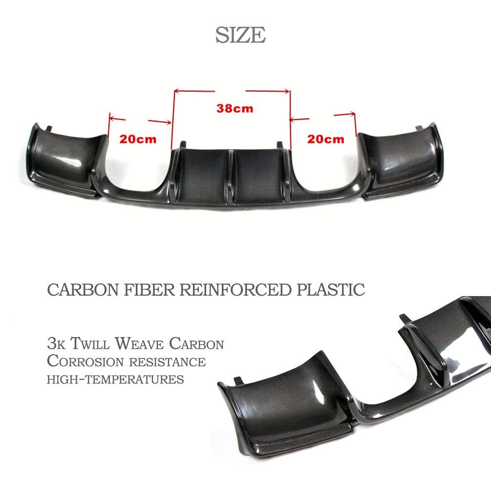 JC SPORTLINE Carbon Fiber Rear Diffuser for BMW 3 Series E92 E93 M3 ...