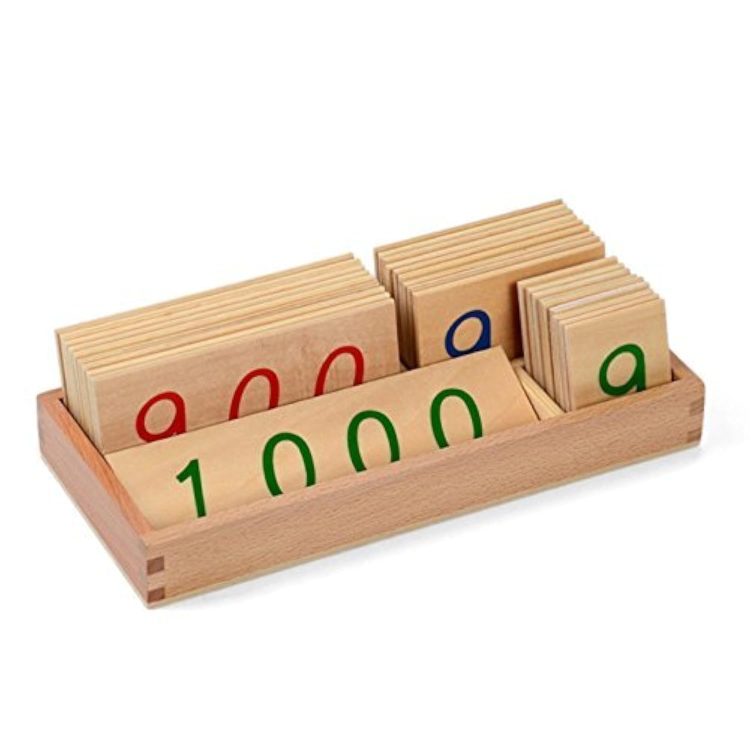 Amazon.com: Montessori Math Material Wooden Number Cards 1-9000 with ...