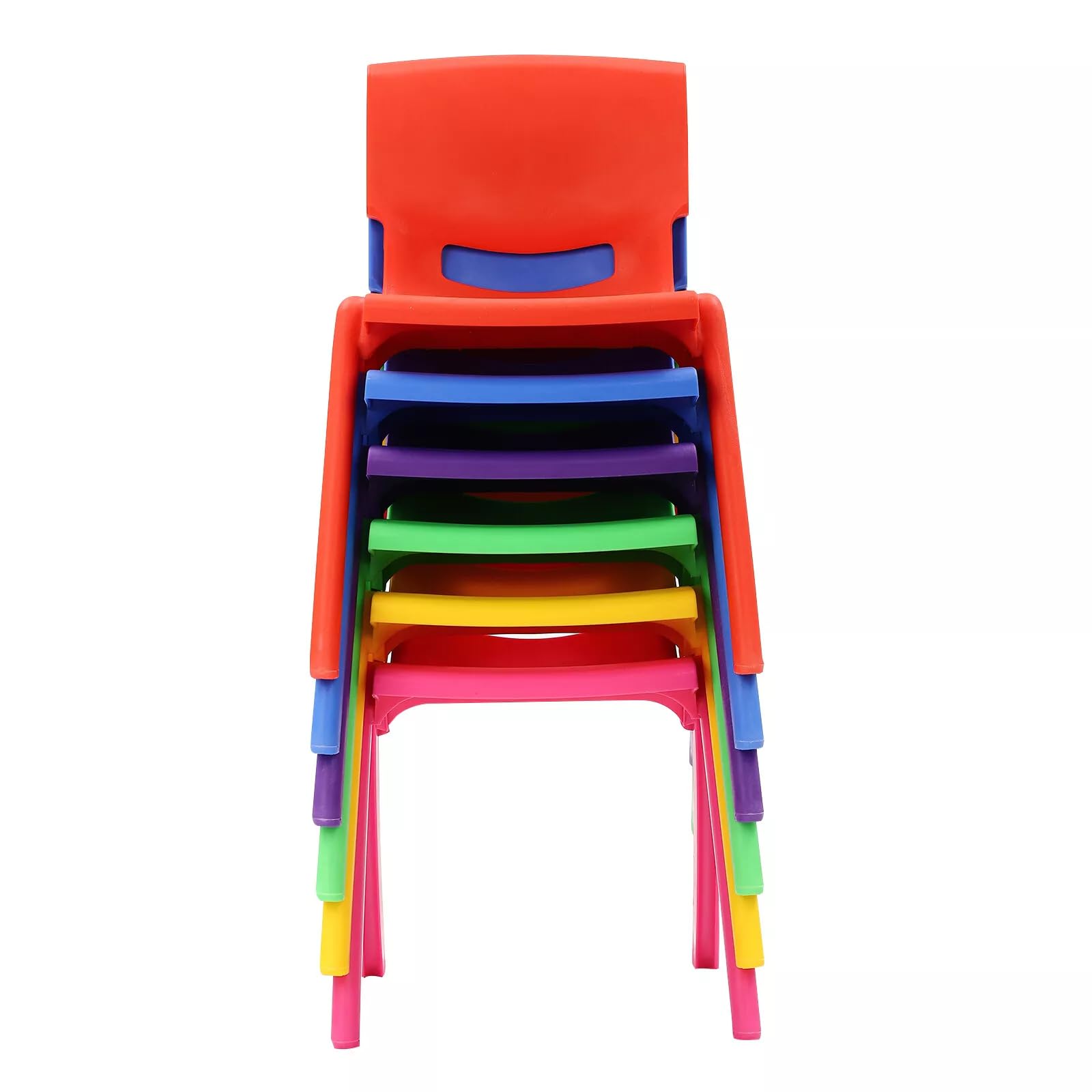 Amazon.com: GUDBYWXB Stackable 6 Pcs School Chairs Kids Plastic Stack ...