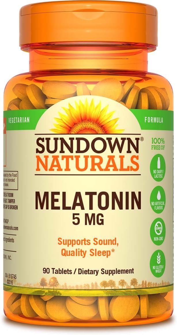 Amazon.com: Sundown Melatonin 5mg Tabs 90ct - Pack of 6 : Health ...
