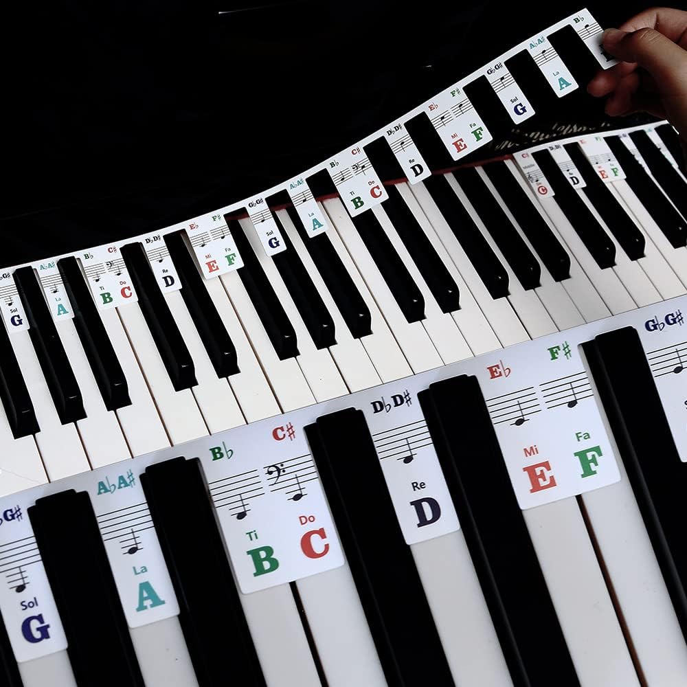 Amazon.com: Piano Keyboard Stickers, 88 Full-Size Piano Rake Key Labels ...