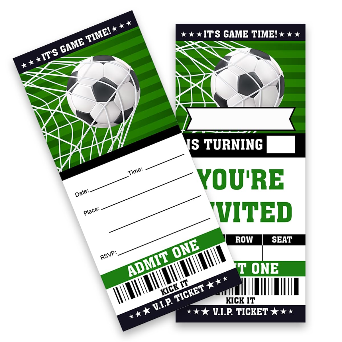 Amazon.com : LyoGao 20 Pack Soccer Ticket Birthday Party Invitations ...