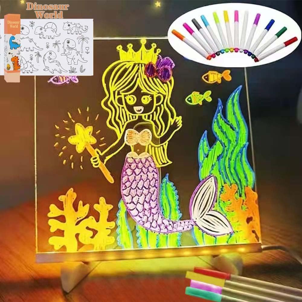 Amazon.com : LED Color Notebook Board, Acrylic Illuminated Dry Wipe ...