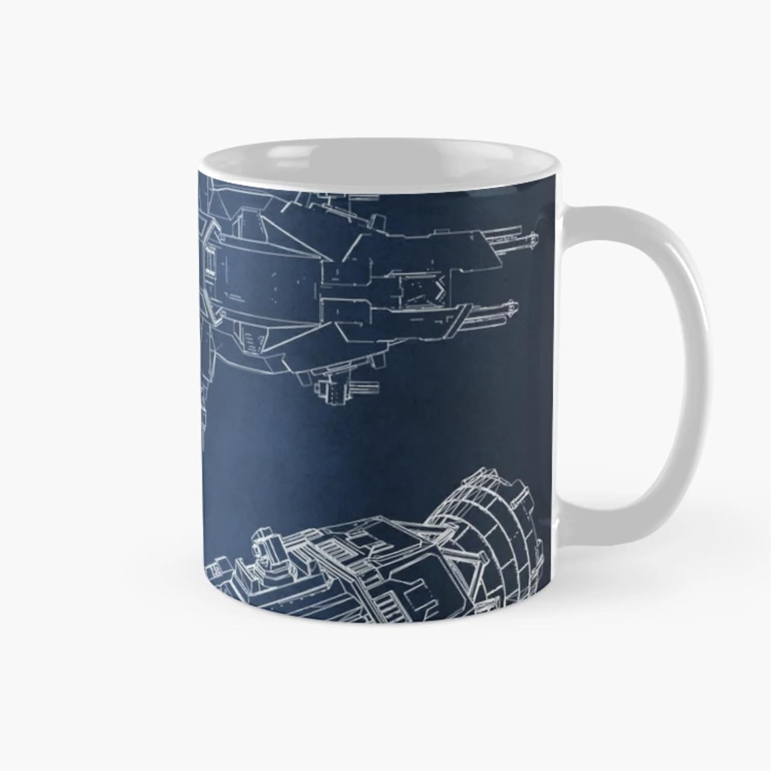 Amazon.com: Generic Tea Cups Rocinante Ceramic Blueprint Gifts 11oz ...