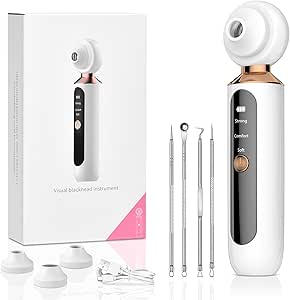 Koeutoze Mitesserentferner Porenreiniger Porensauger mit Lupe und LED ...