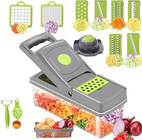 Amazon.com: Vegetable Chopper,14In1Multi Purpose mueller vegetable ...