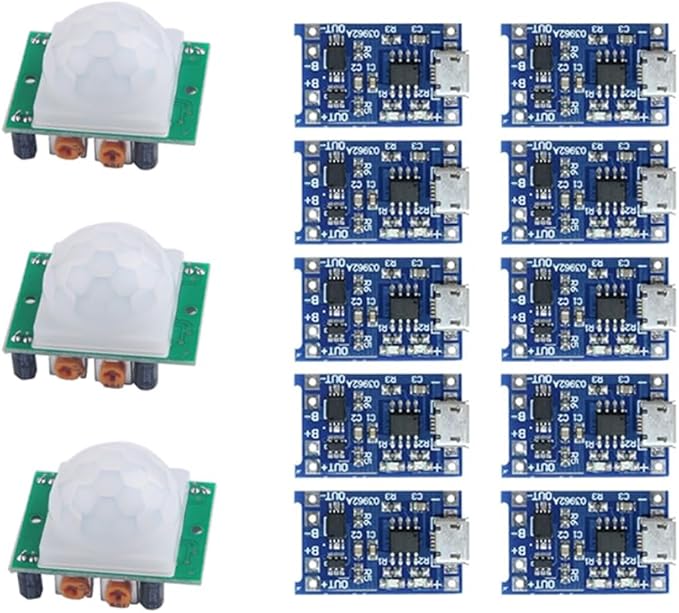 Amazon.com: Bundle of 3pcs HC-SR501 Infrared Motion Sensor, 10PCS 5V 1A ...