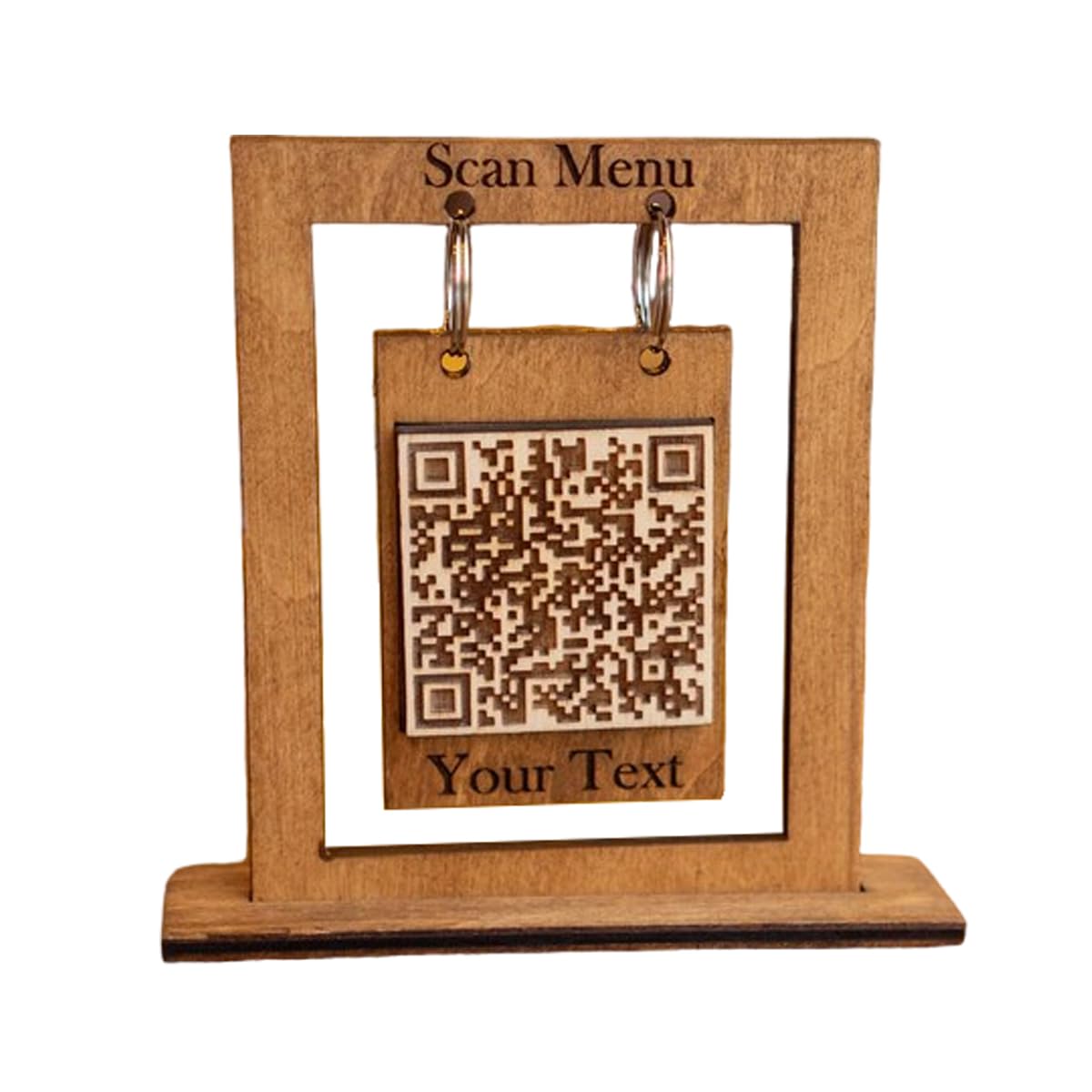Amazon.com: Wooden qr code sign with Table Number, QR code menu, QR ...