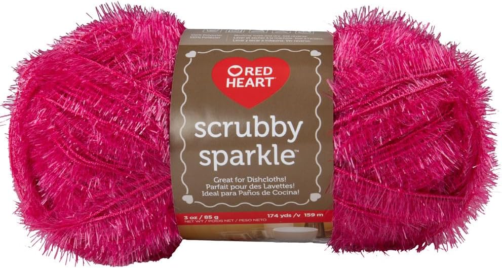 Amazon.com: Red Heart Sparkle Scrubby Yarn – Perfect for Knitted or ...