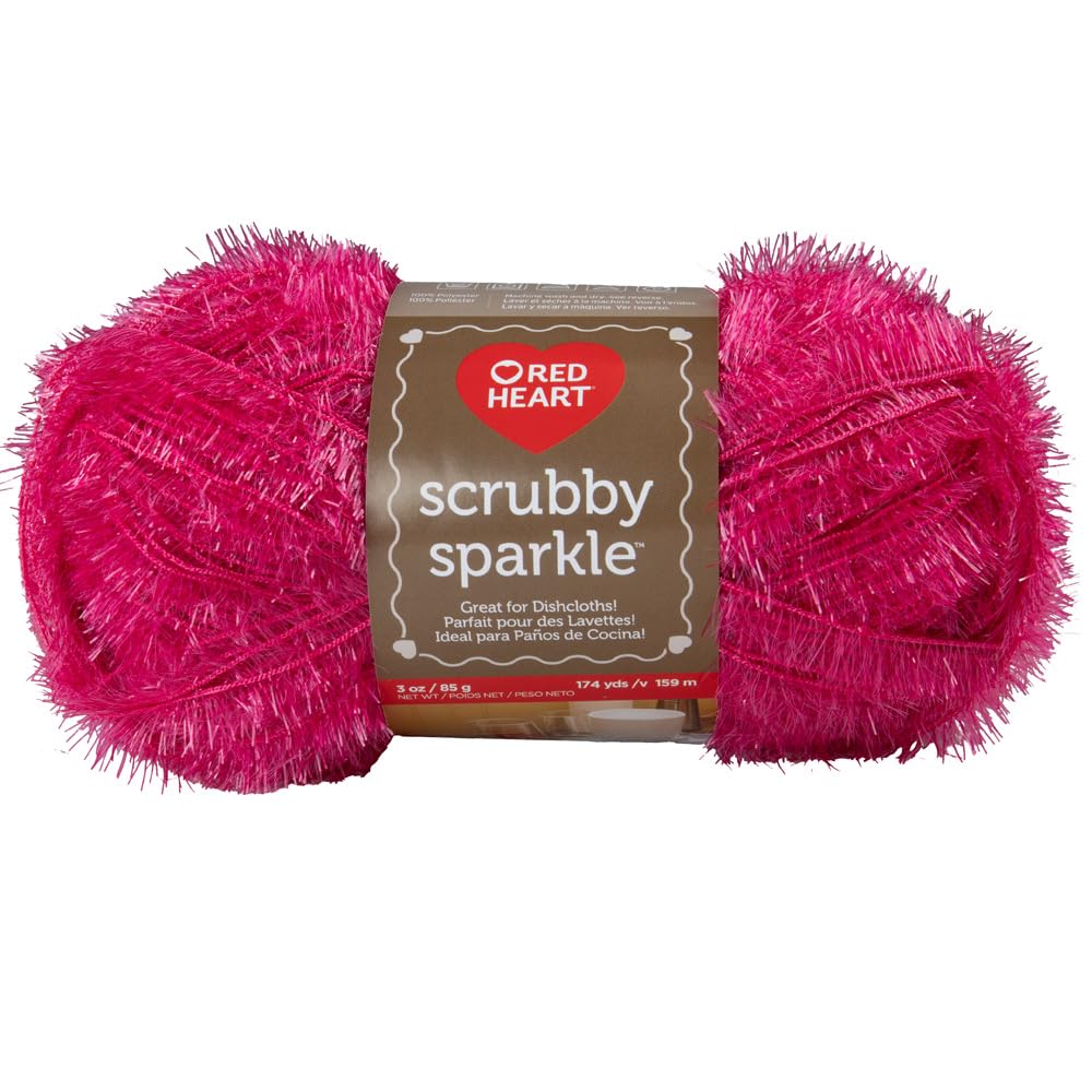 Amazon.com: Red Heart Sparkle Scrubby Yarn – Perfect for Knitted or ...