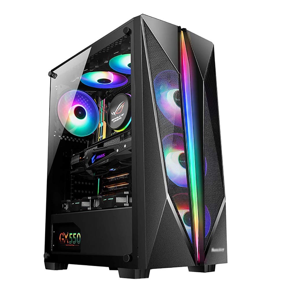 Buy HDYD Gaming Case,Mid-Tower PC Gaming Case ATX/M-ATX/ITX - Front I/O ...