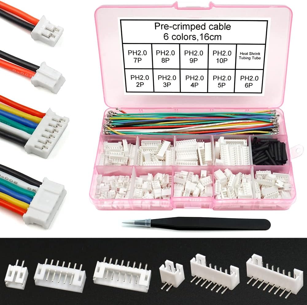 Amazon.com: PH 2.0mm Socket Kit Compatible with JST-PH 2.0mm Pitch PCB Connectors Through-Hole ...