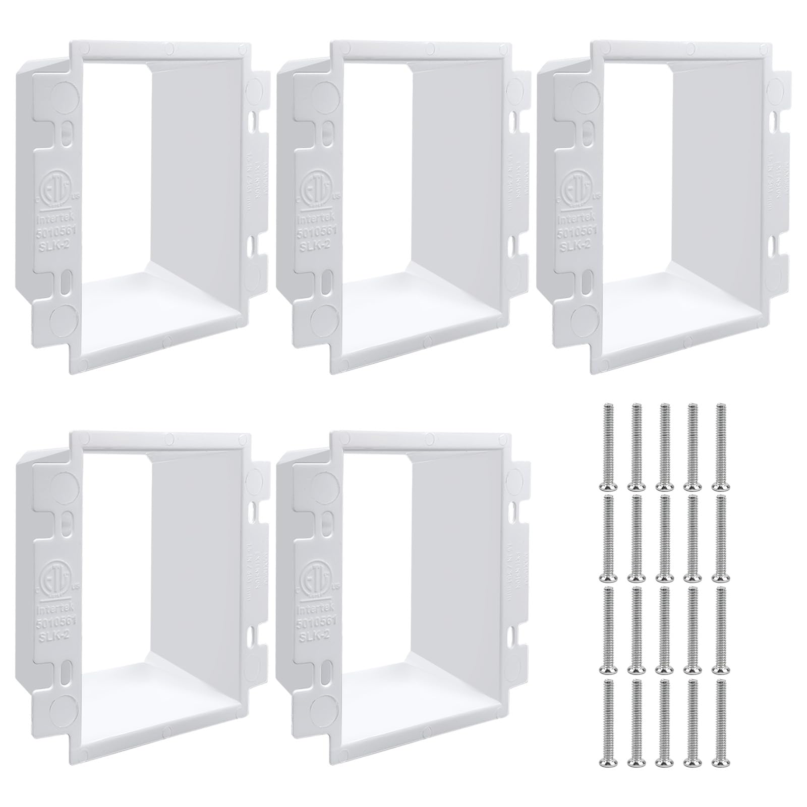 5 PCS BE2 Electrical Outlet Box Extenders with 20PCS Screws, (2-Gang ...