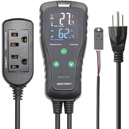 Amazon.com: DIGITEN Digital Humidity Controller Humidistat Pre-Wired ...