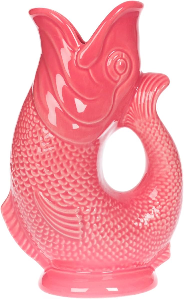 Gurgly Iconic Coral Glug Jug Small 23cm 750ml – Fish Water Jug ...