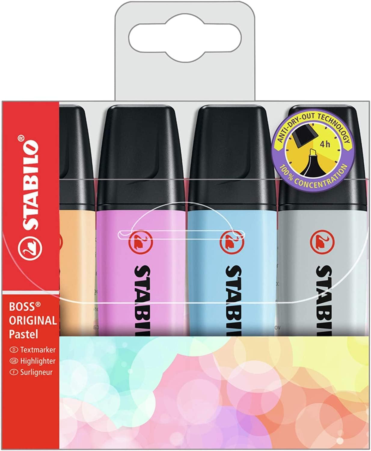 STABILO BOSS Original Pastel - Highlighter Pen - Wallet of 6 (Assorted ...