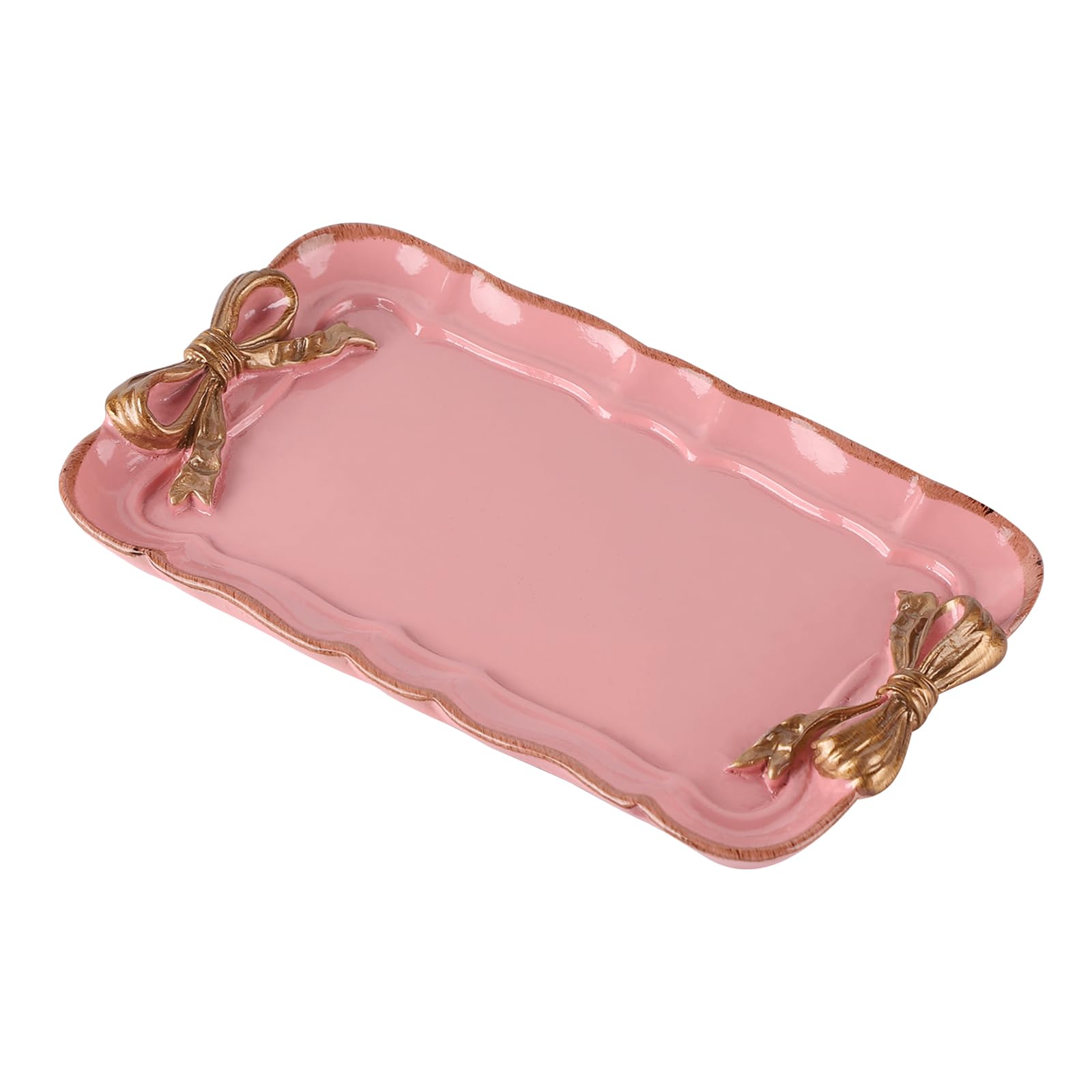 Amazon.com: IBWell Resin Aesthetic Room Décor Pink Jewelry Tray Cute ...
