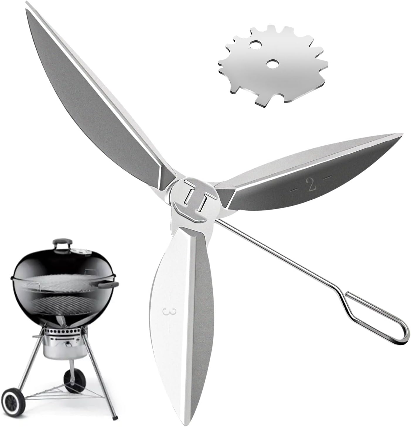 Amazon.com : 22-1/2" One-Touch Cleaning System Kit for Weber Grill ...