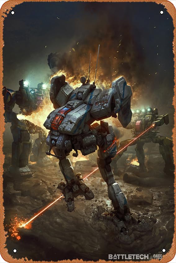 Amazon.com : muecddoa BATTLETECH Poster Iron Painting Wall Poster Metal ...