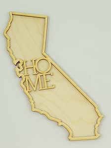 Amazon.com: 1 Pc, Large 1/8 Inch Thick California State Cutouts w/Home ...